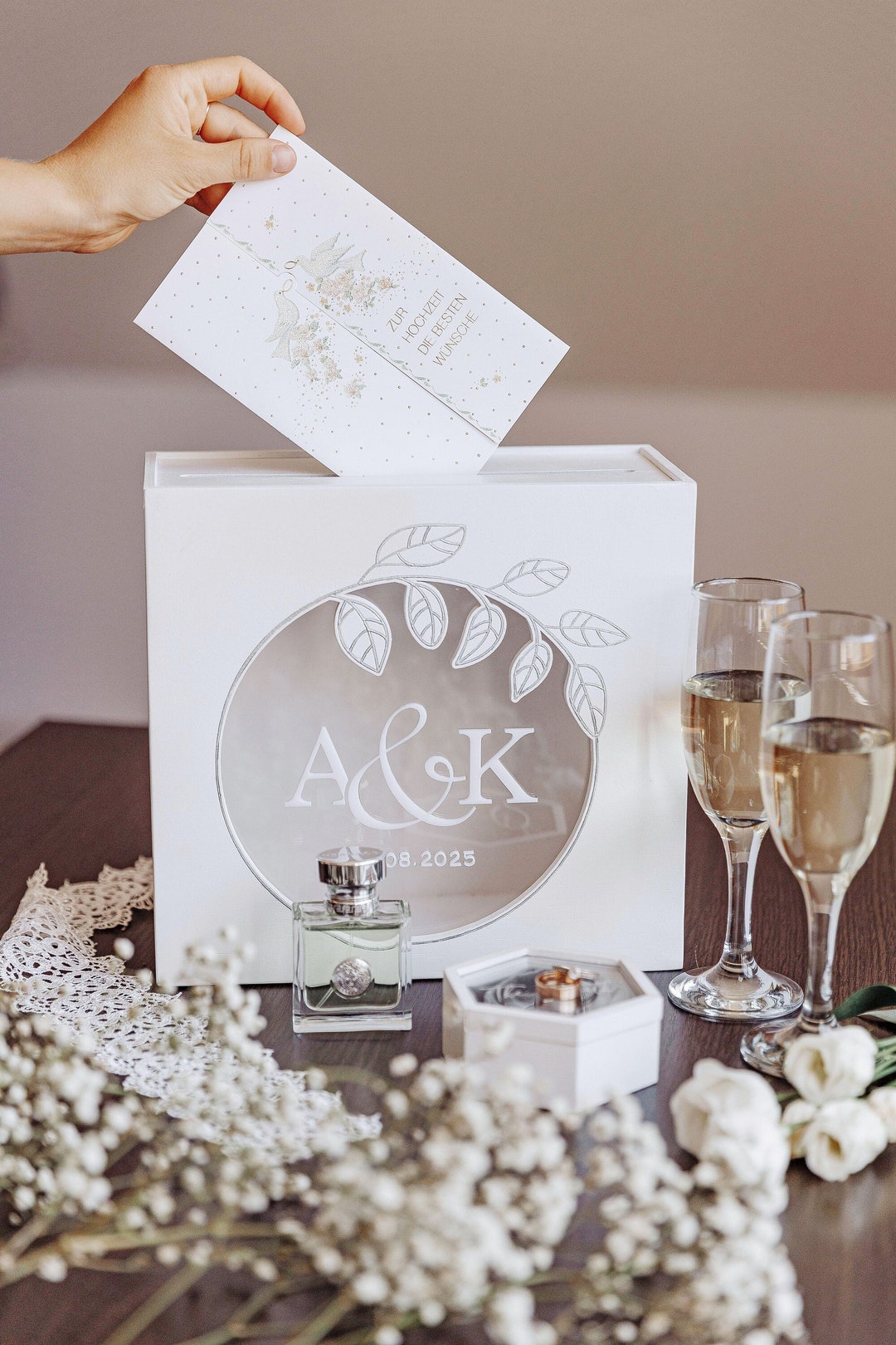 White Wedding Envelope Box Wedding Box for Cards Money Box for Wedding ...