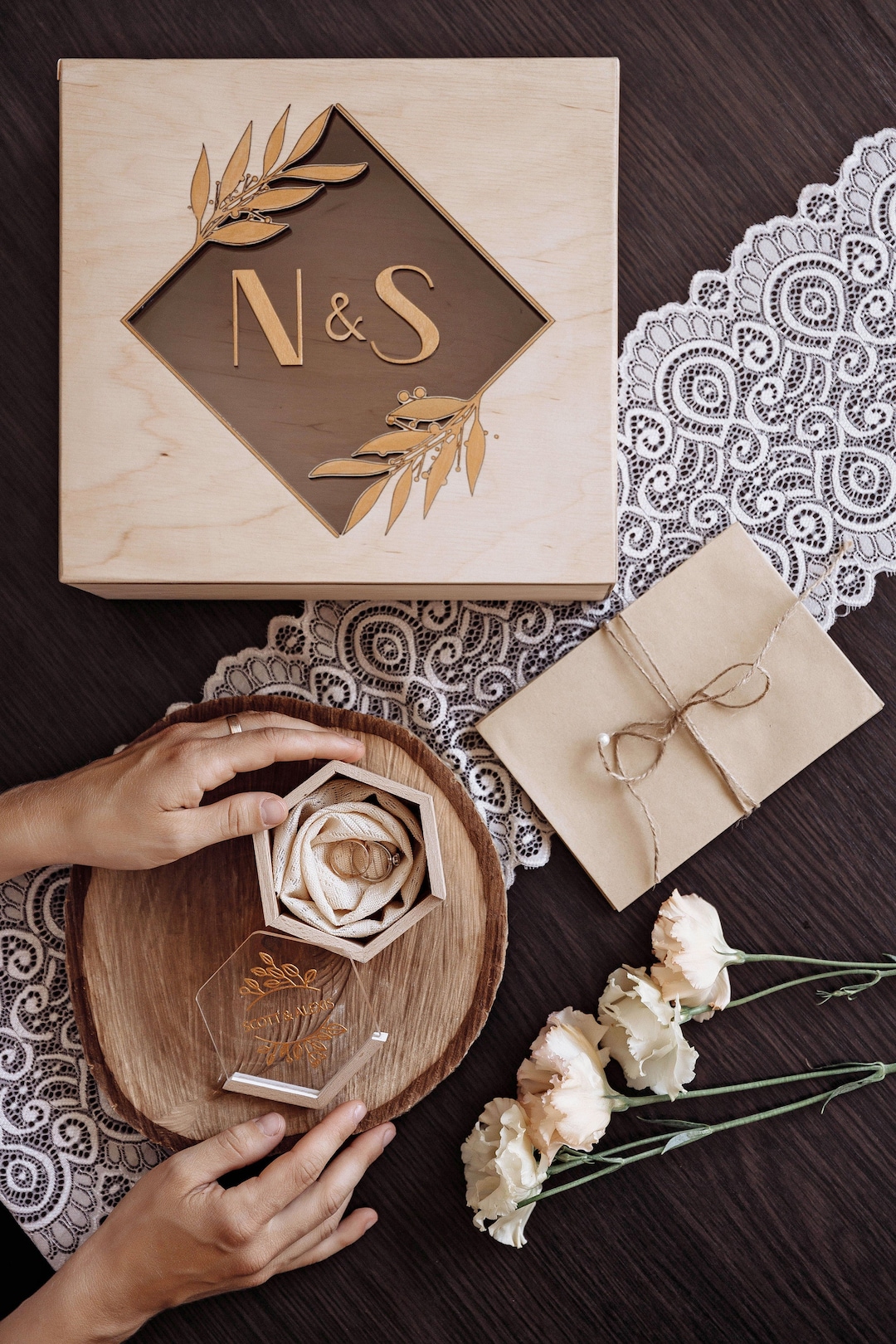Personalized Wedding Card Box Wedding Decorations Wooden Card Money Box ...