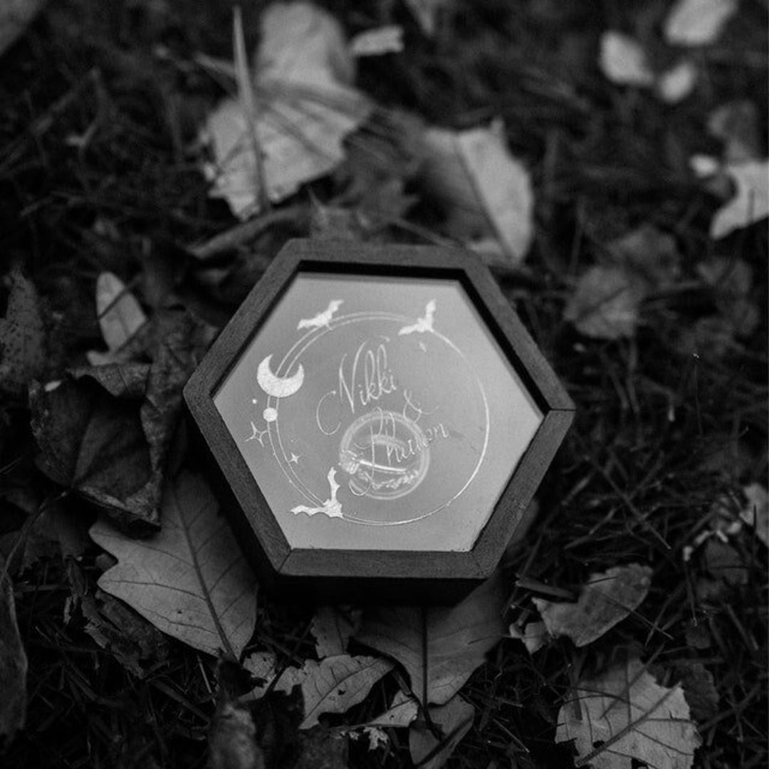 Goth Wedding Ring Box for Wedding Ceremony, Coffin Ring Box, Gothic ...
