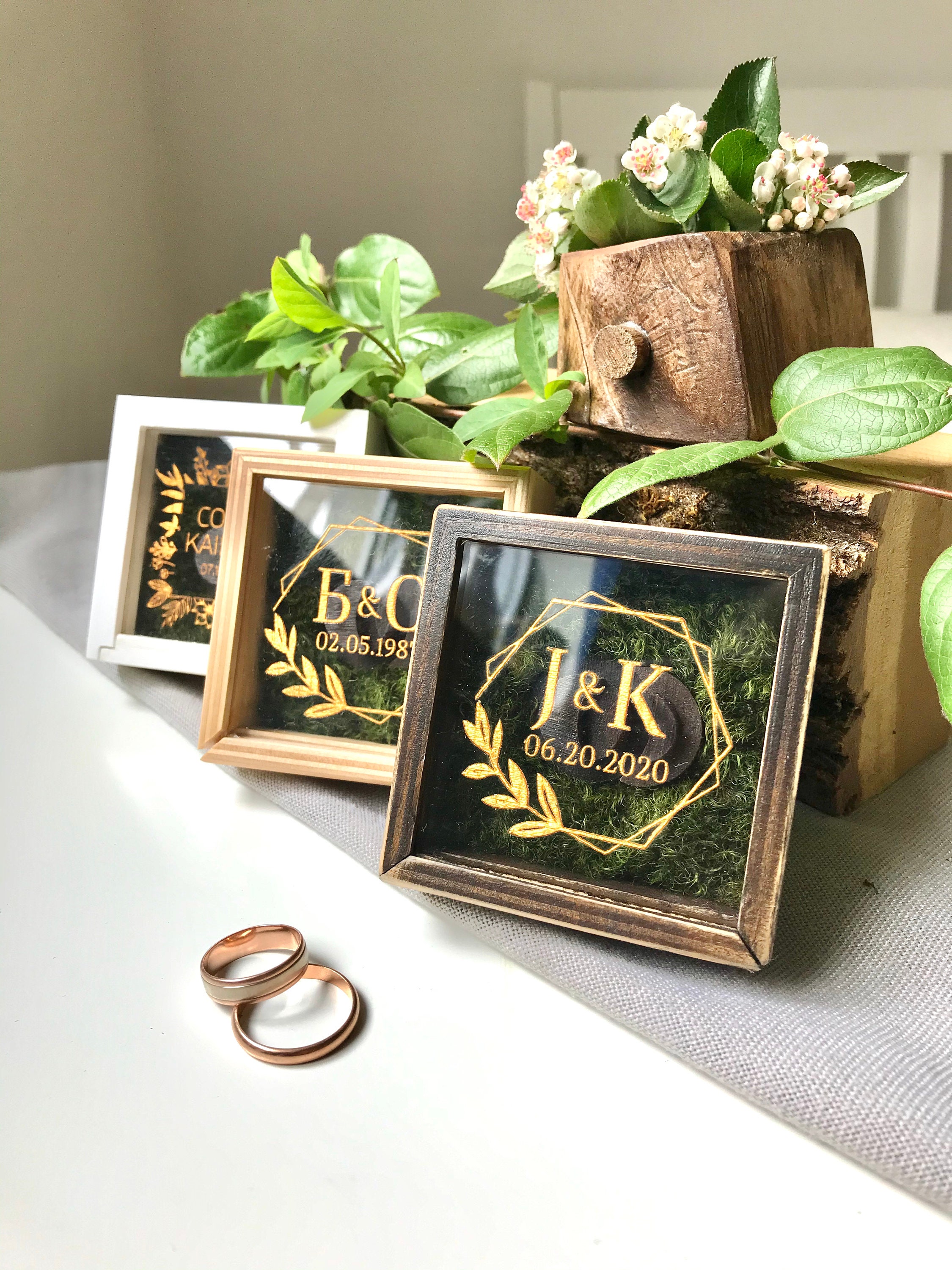 Engagement Ring Box Ring Bearer Box Wedding Ring Box Proposal | Etsy