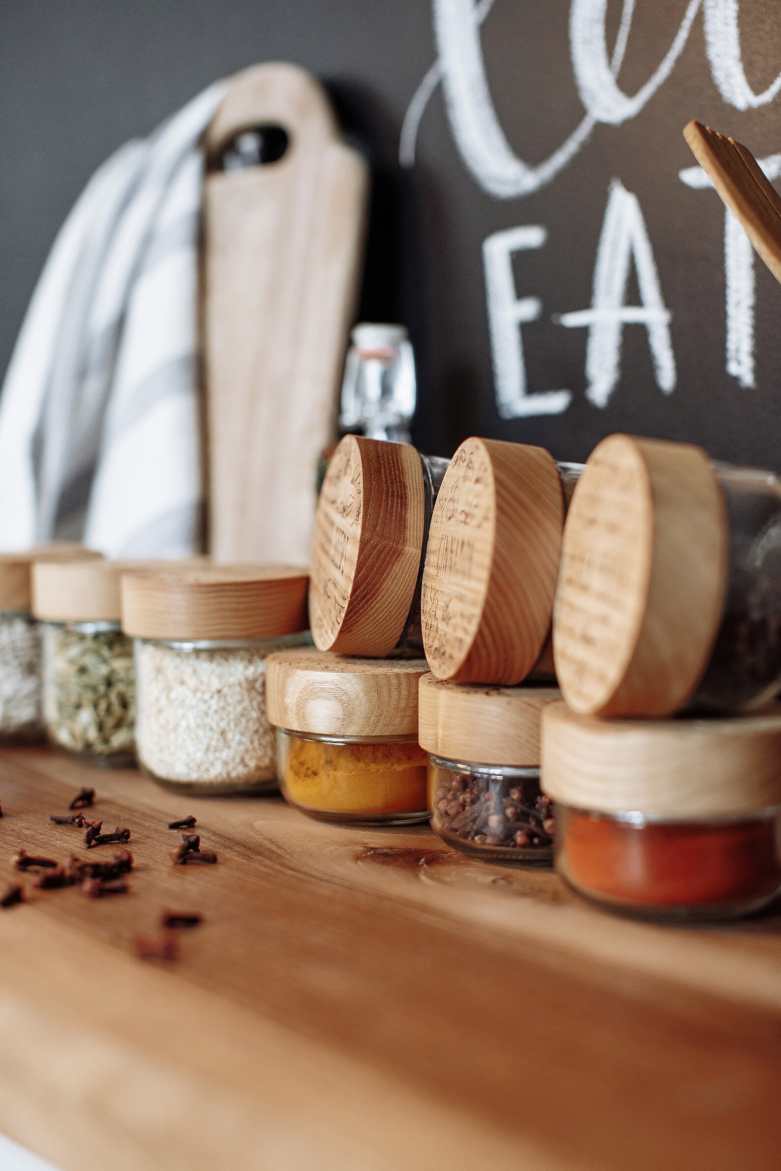 Set of 9 Personalized Spice Jars and Spice Rack - Etsy
