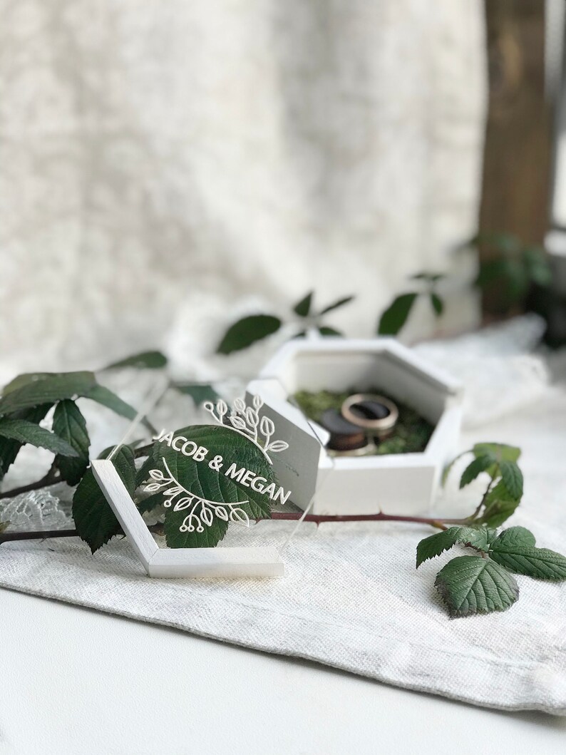 Proposal Engagement Wedding Ring Box With Gold or Silver - Etsy