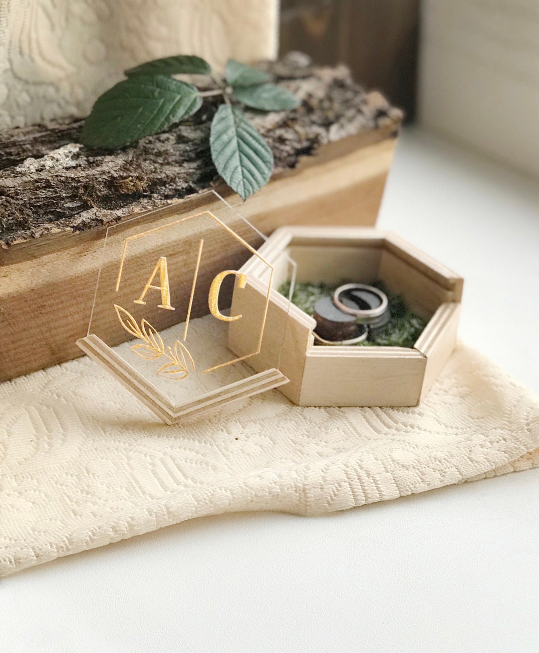 Proposal Engagement Wedding Ring Box With Gold or Silver - Etsy