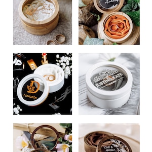 Engagement Wood Ring Box, Wedding Gift for Couple, Personalized Ring ...