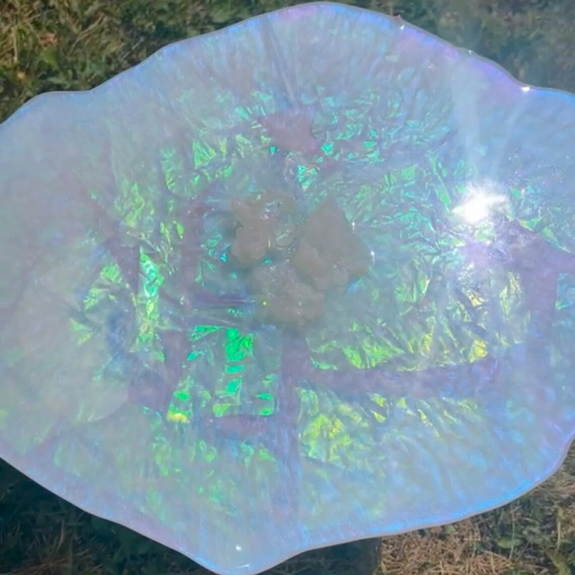 Opal Geode Side Table - Etsy
