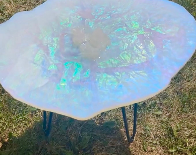 Opal Geode Side Table - Etsy