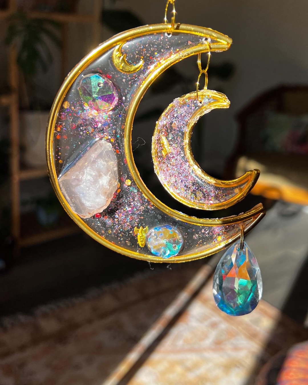 Celestial Series Moon Catcher | Sun Catcher | Cosmic | Boho Decor ...