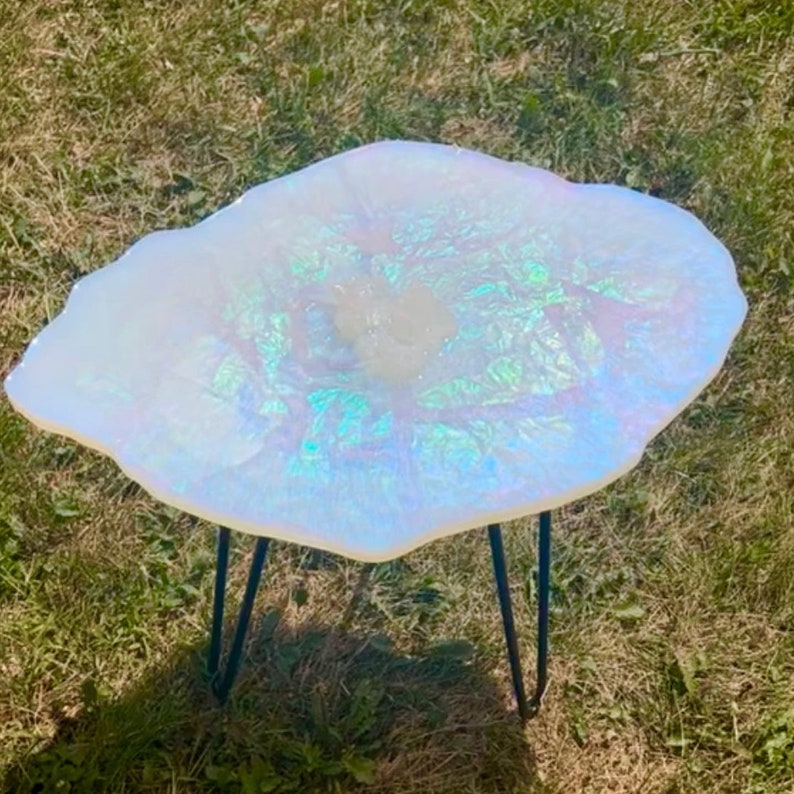 Opal Geode Side Table - Etsy