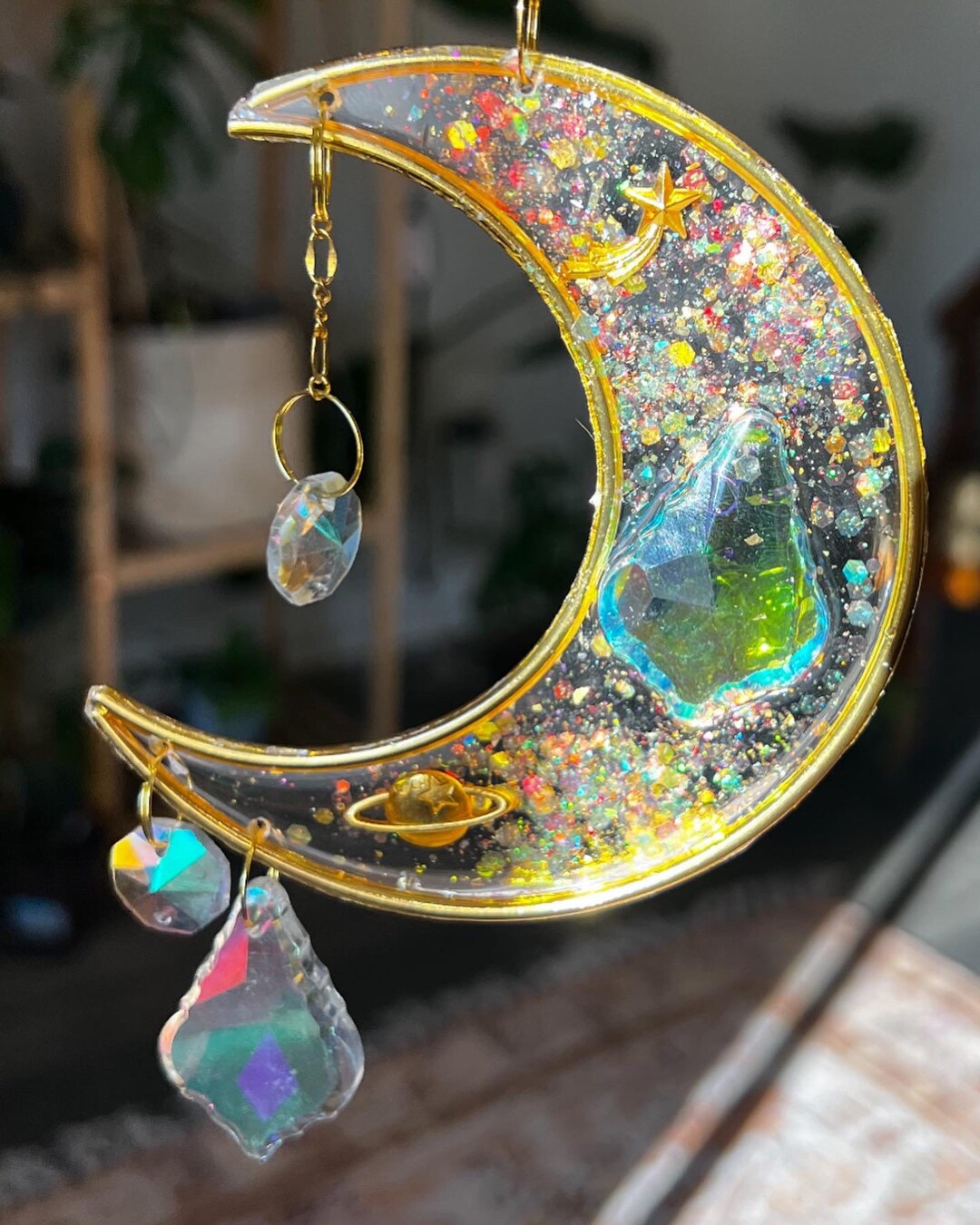 Celestial Series Moon Catcher | Sun Catcher | Cosmic | Boho Decor ...