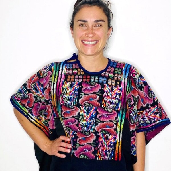 Huipil Poncho - Etsy