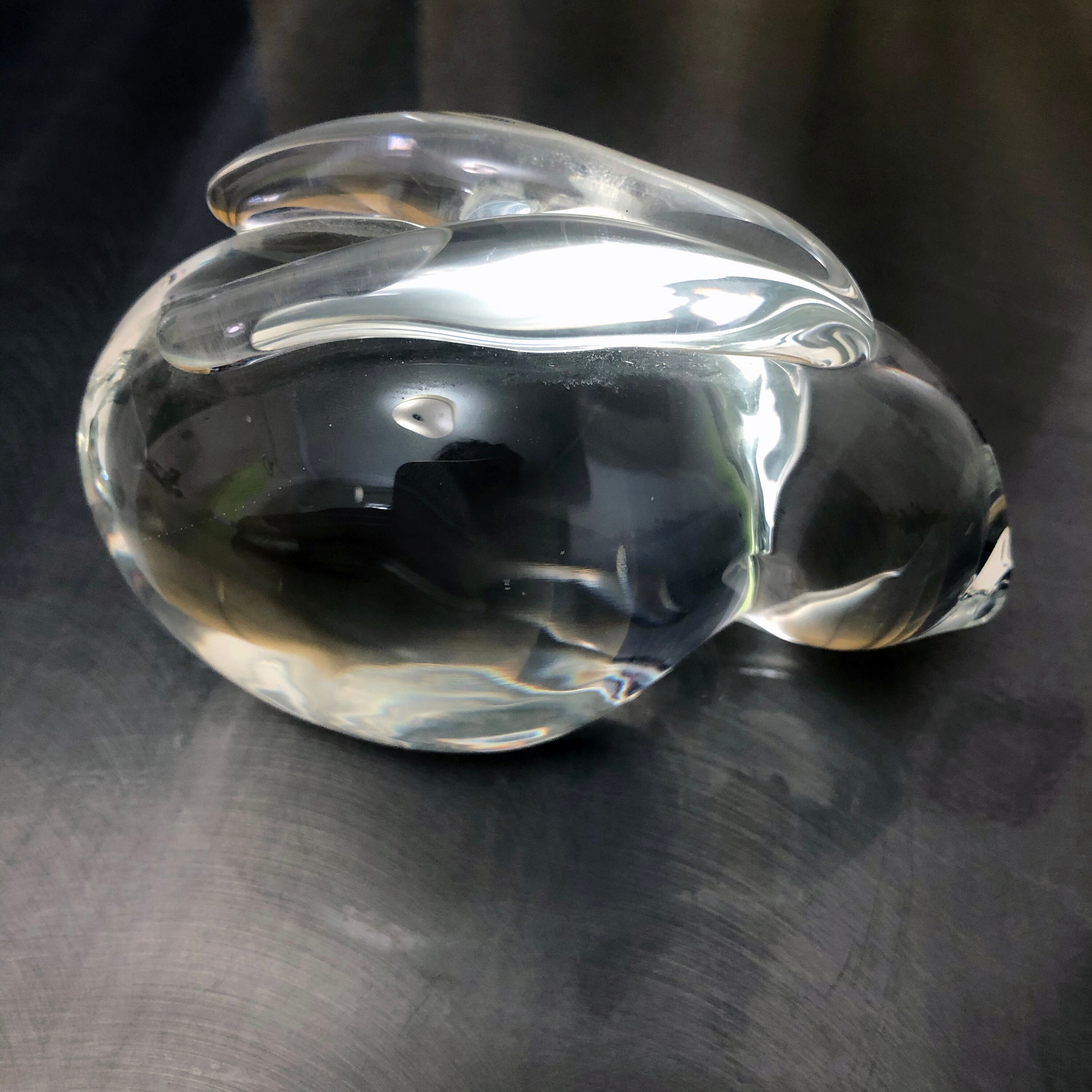 Vintage Crystal Bunny Rabbit Figurine Paperweight Glass | Etsy