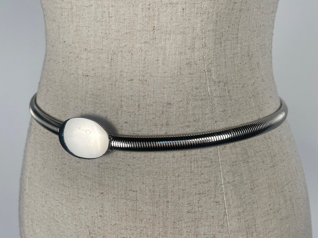 Vintage 80s Silver Snake Belt // 1980s - Etsy