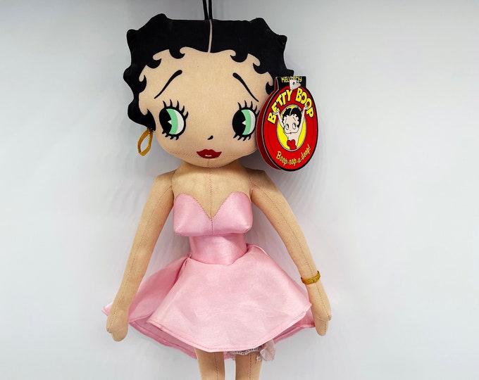 Vintage Stuffed Betty Boop Doll With Pink Dress Nwt Retro Bettyboop