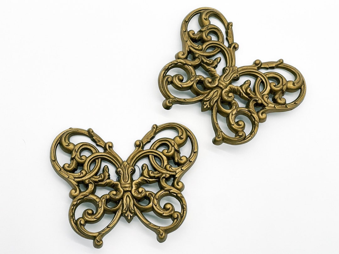 Vintage 1970s Gold Butterfly Wall Decor Art 70s Butterflies - Etsy