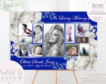 Royal Blue Funeral Background - Etsy