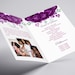 4 Page Purple Roses Funeral Program Template, Celebration of Life ...