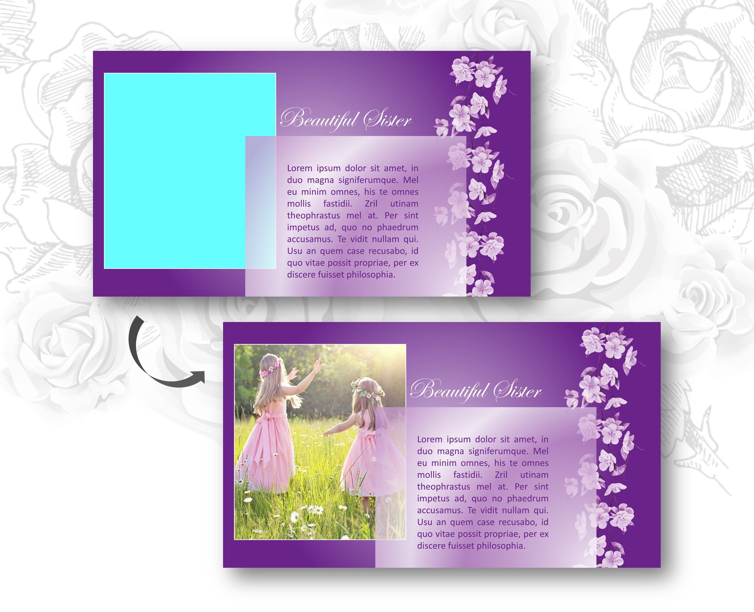 Purple and Lilac Powerpoint Presentation Template, Funeral Slide Show ...