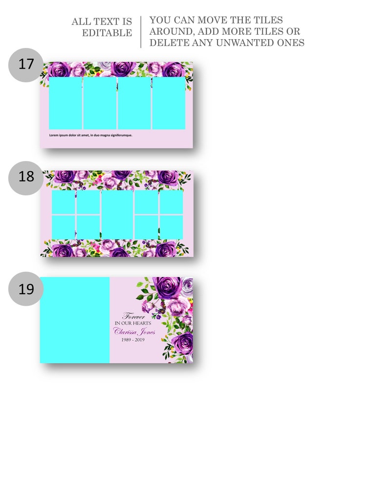 Purple Flowers Funeral Powerpoint Presentation, Funeral Slide Show ...