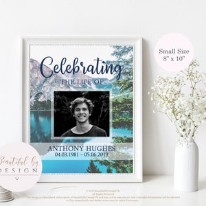 Forest Funeral Welcome Sign for Men, in Loving Memory, Celebration of ...