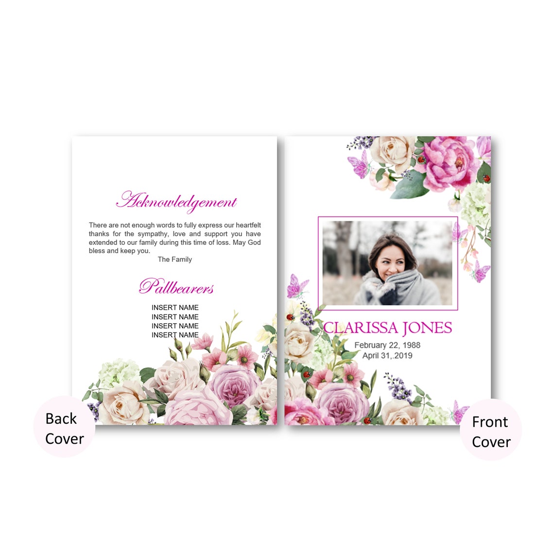 Funeral Design Bundle: Memorial Photo Collage 8 Page Funeral | Etsy