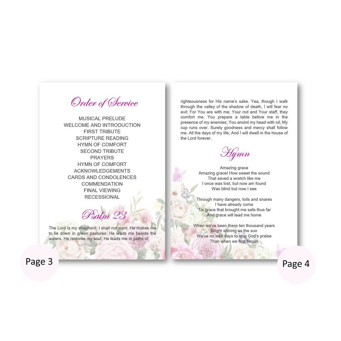 Funeral Design Bundle: Memorial Photo Collage 8 Page Funeral | Etsy