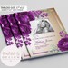 8 Page Purple Roses Funeral Program Template in Tabloid Size 11"x17 ...