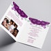 4 Page Purple Roses Funeral Program Template, Celebration of Life ...