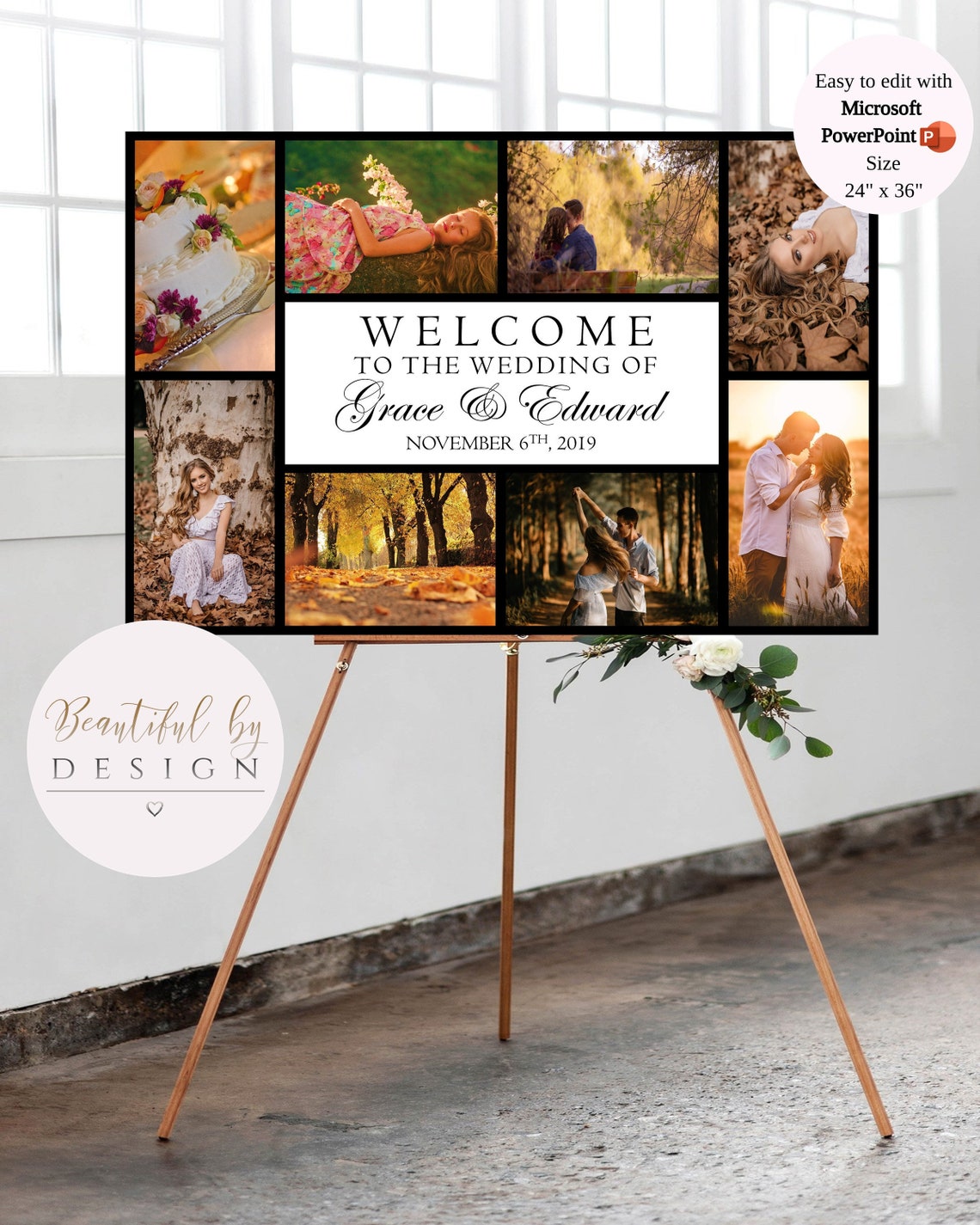Wedding Photo Collage Template Large Wedding Sign Wedding - Etsy
