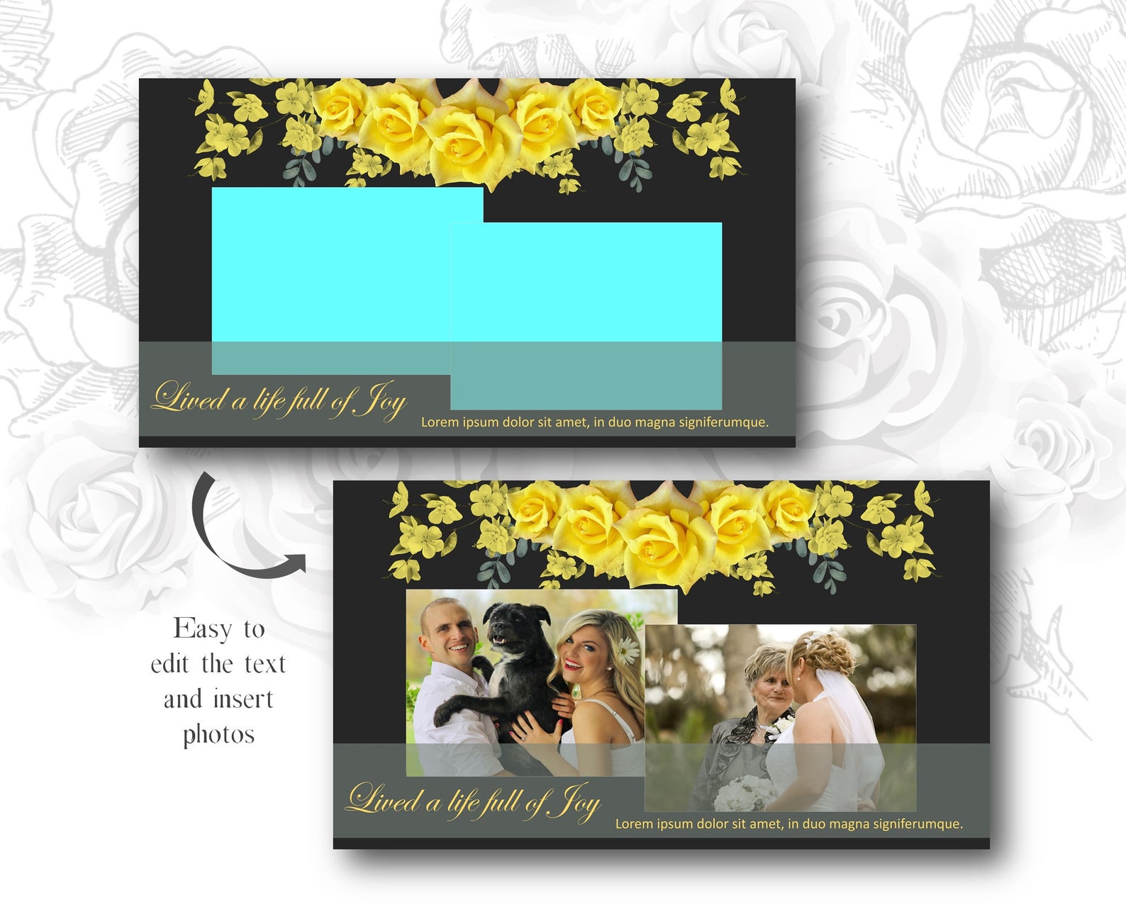 Yellow Flowers Funeral Powerpoint Presentation Funeral Slide - Etsy
