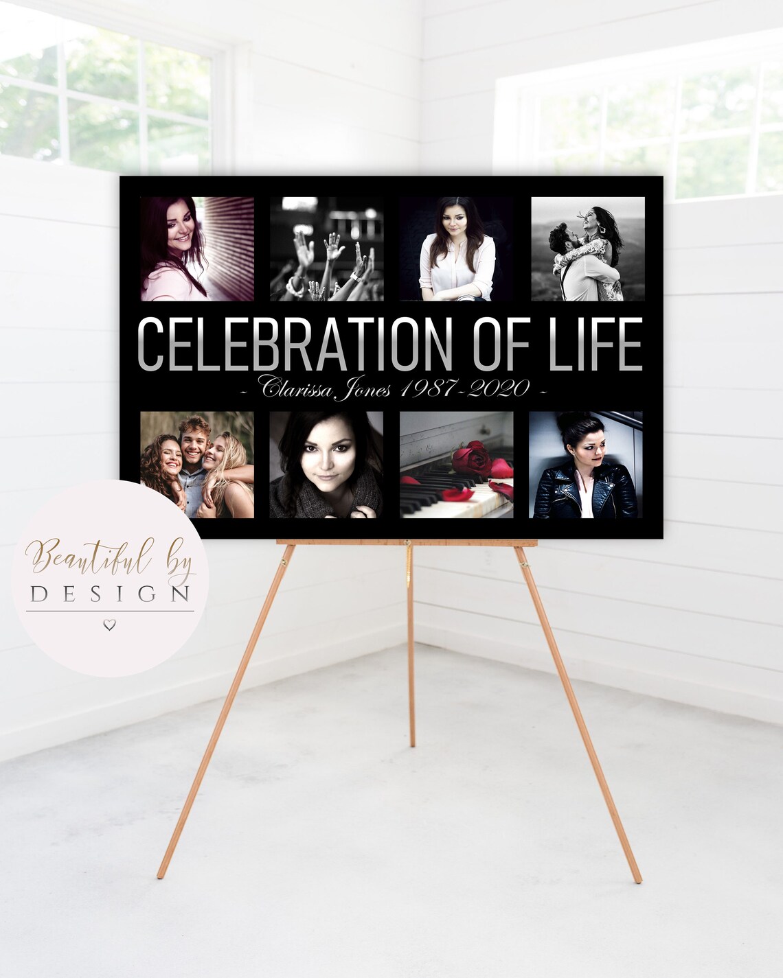 Funeral Photo Collage Template