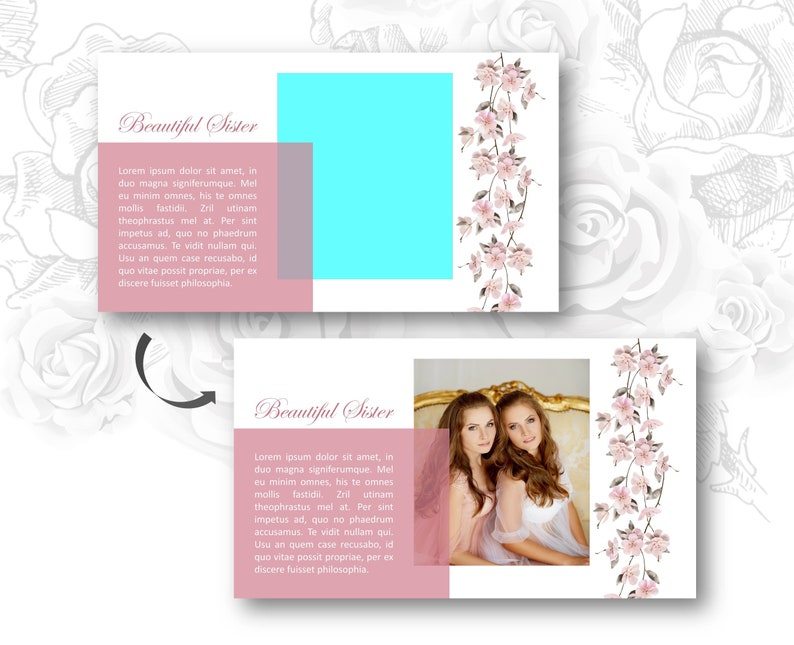 Powerpoint Presentation Template With Pink Flowers Funeral - Etsy