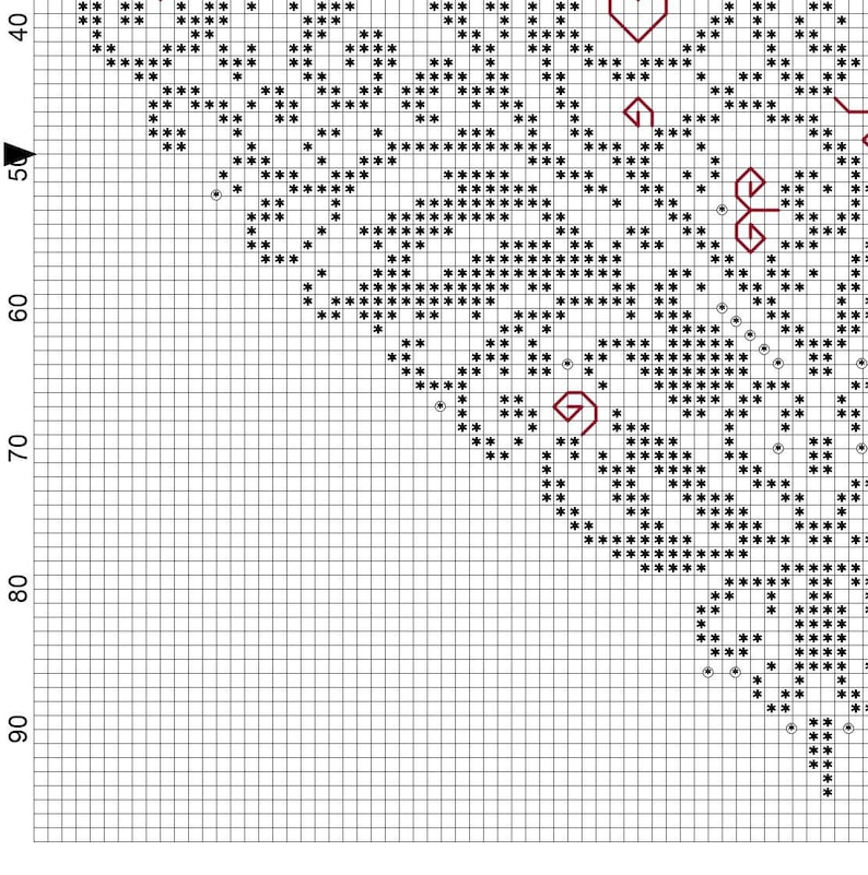 Filigree Heart Cross Stitch Pattern Romance Valentine - Etsy