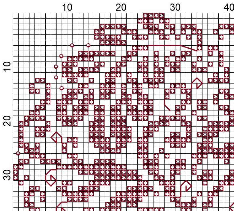 Filigree Heart Cross Stitch Pattern Romance Valentine - Etsy