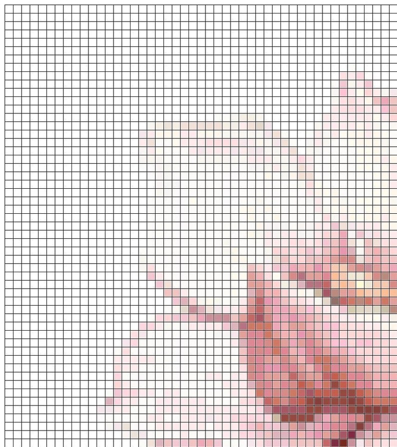 Pink Magnolia Cross Stitch Pattern, Needlepoint, Nature, Flowers ...