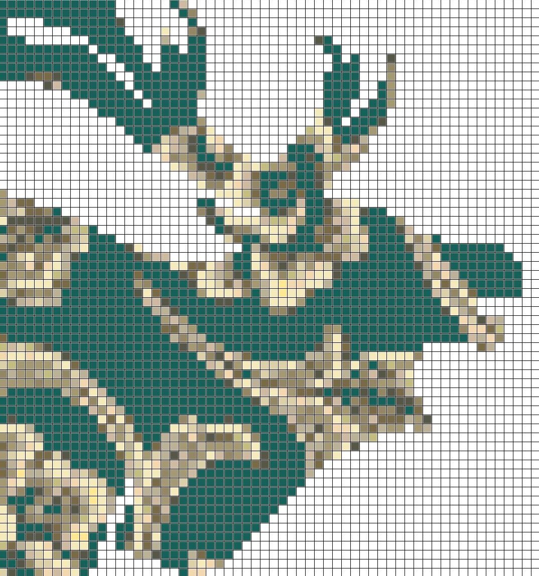 Floral Elk Cross Stitch Pattern Nature Wildlife Elk - Etsy