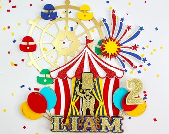Circus Cake Topper - Etsy