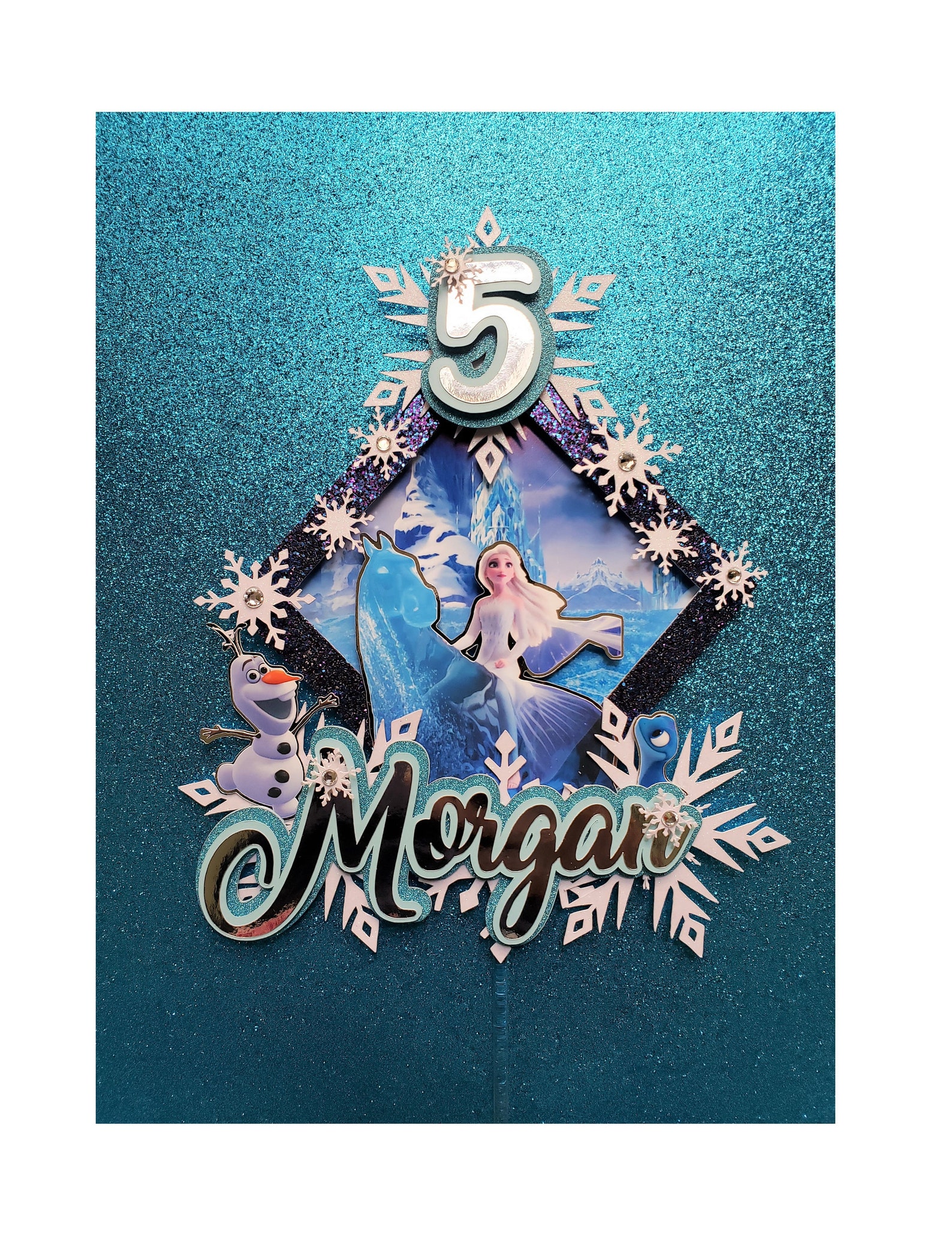 FROZEN CAKE TOPPER Frozen Theme Cake Topper Ana and Elsa - Etsy