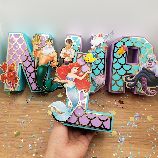 Mermaid Letters - Etsy