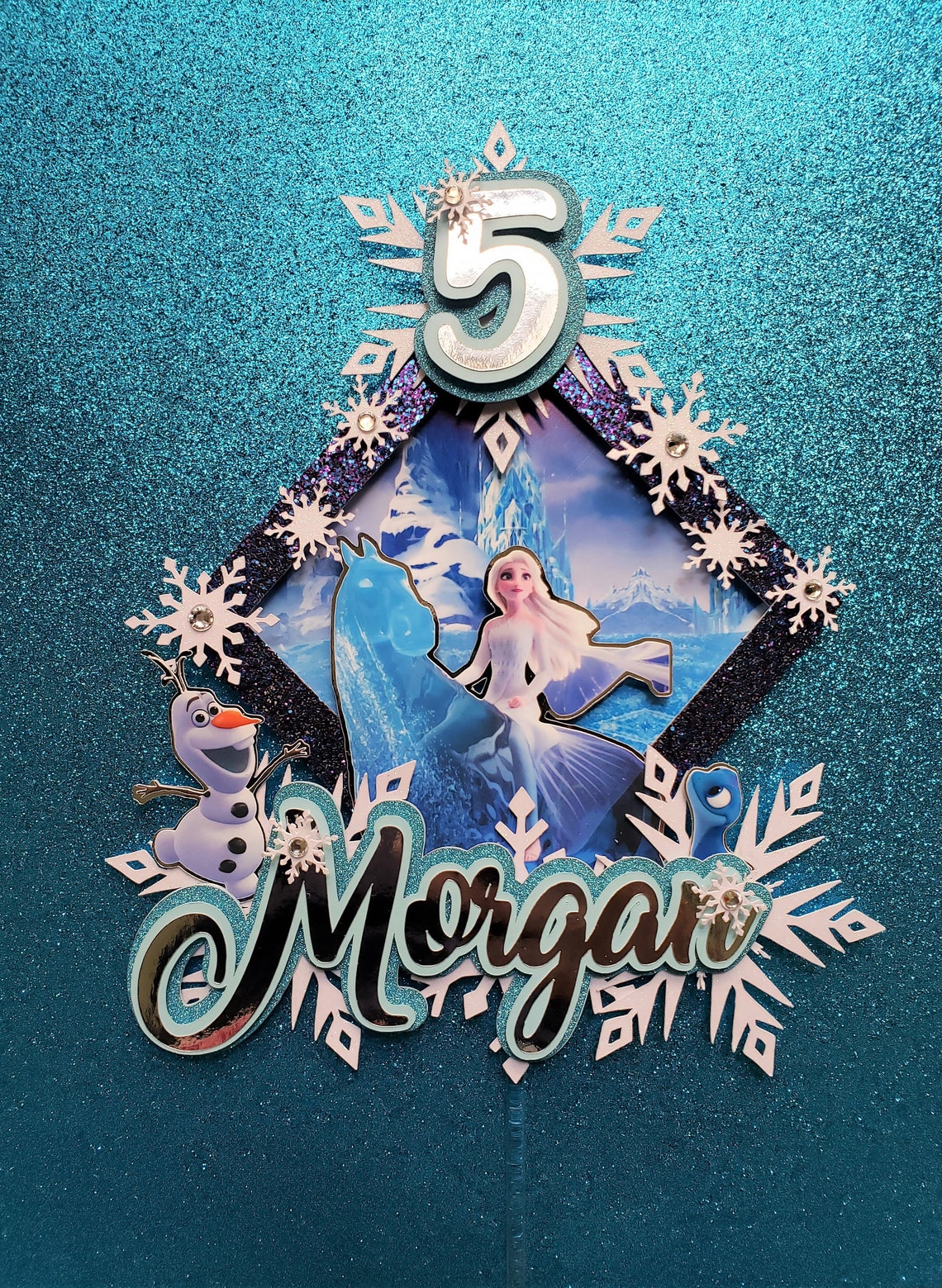 FROZEN CAKE TOPPER Frozen Theme Cake Topper Ana and Elsa - Etsy