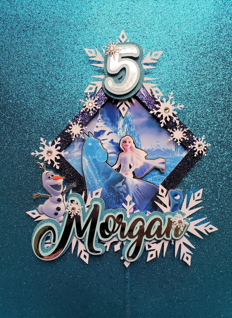 FROZEN CAKE TOPPER Frozen Theme Cake Topper Ana and Elsa - Etsy