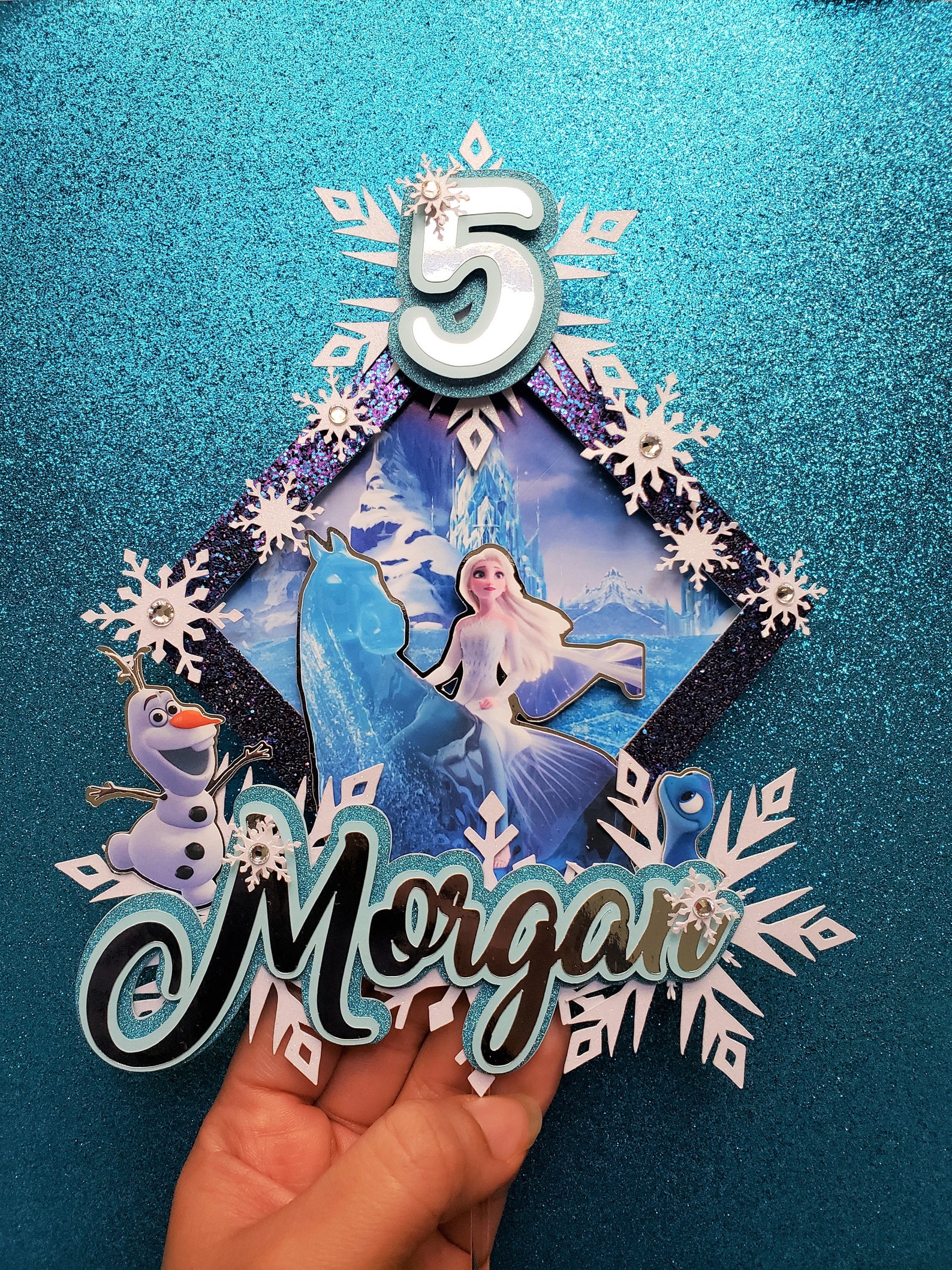 FROZEN CAKE TOPPER Frozen Theme Cake Topper Ana and Elsa - Etsy