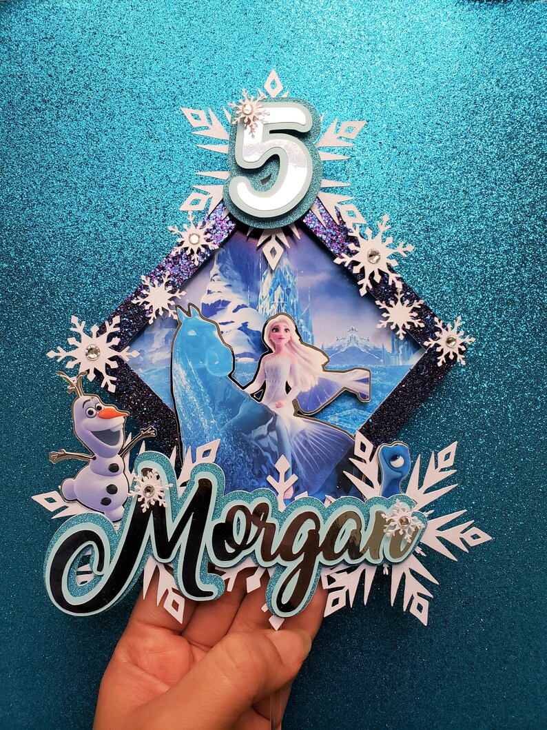 FROZEN CAKE TOPPER Frozen Theme Cake Topper Ana and Elsa - Etsy