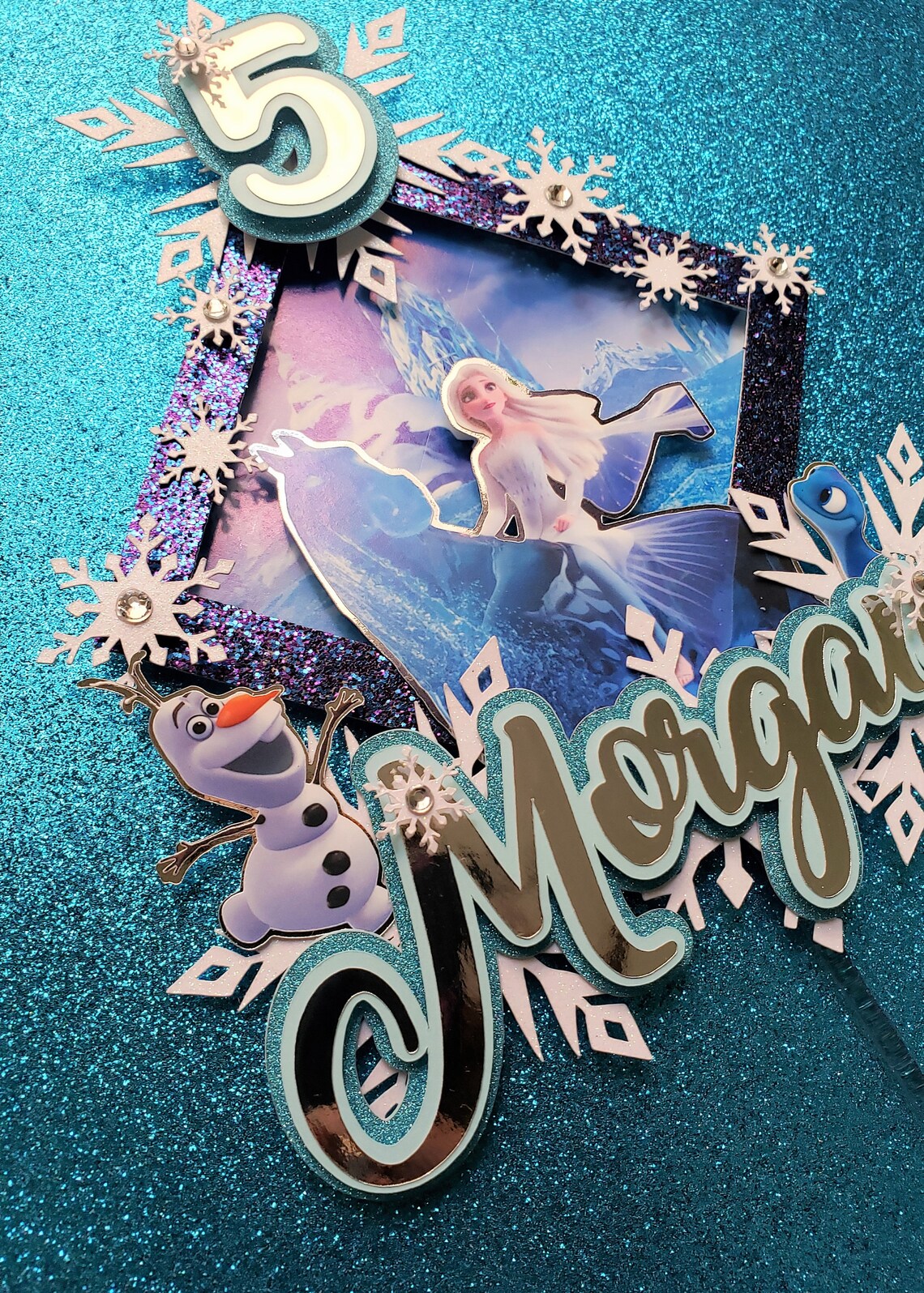 FROZEN CAKE TOPPER Frozen Theme Cake Topper Ana and Elsa - Etsy