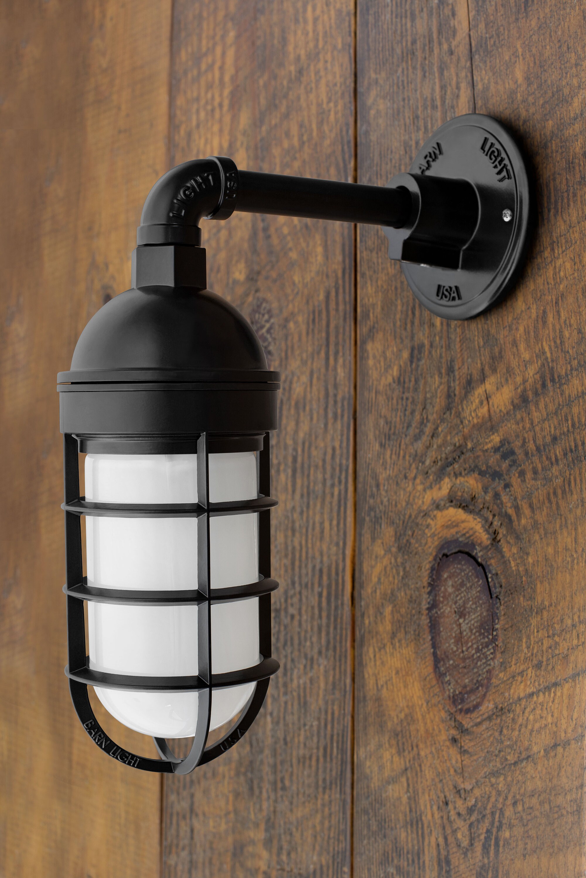 Black Industrial Guard Sconce - Etsy