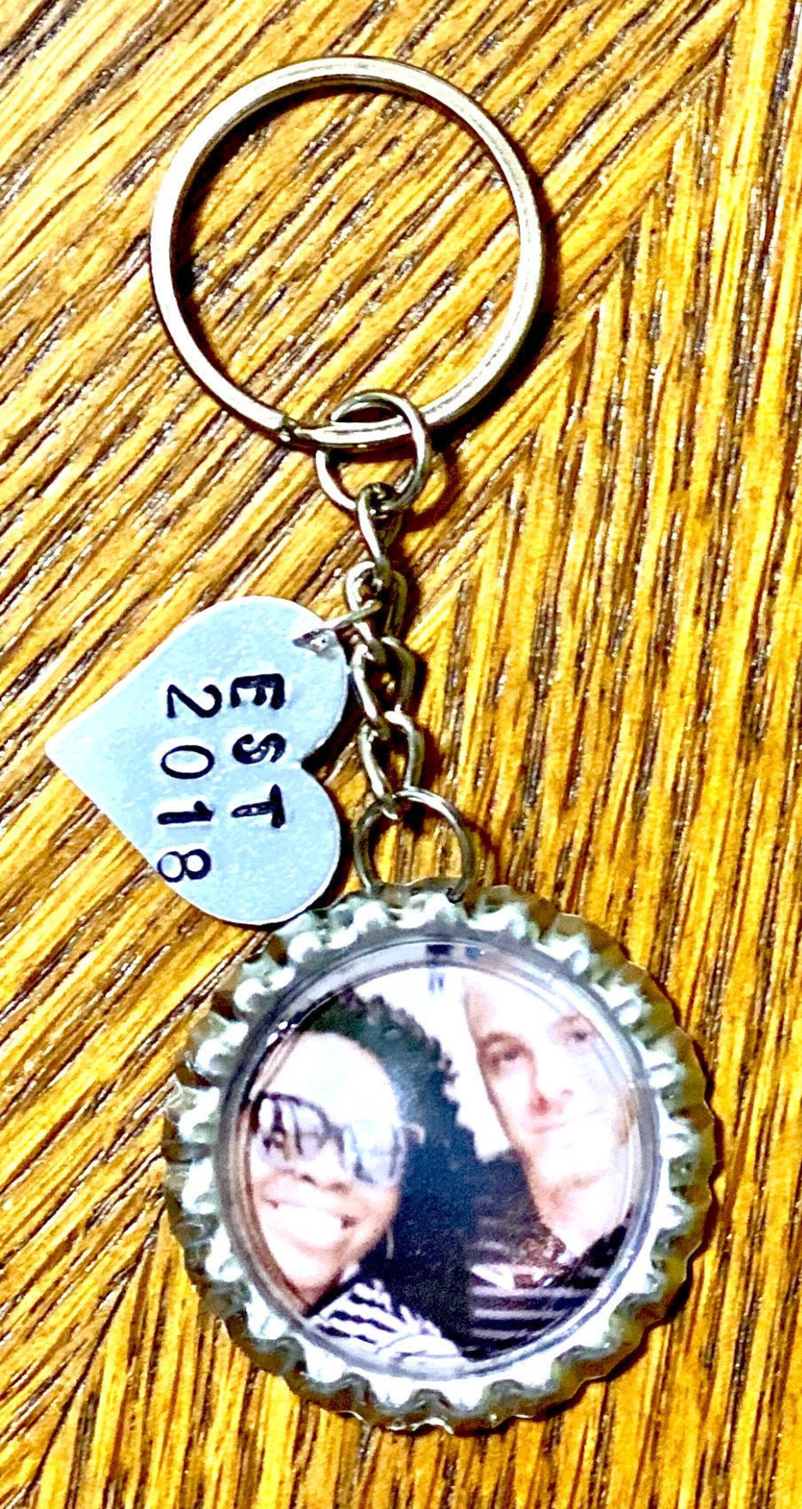 Personalized Bottle Cap Keychain - Etsy