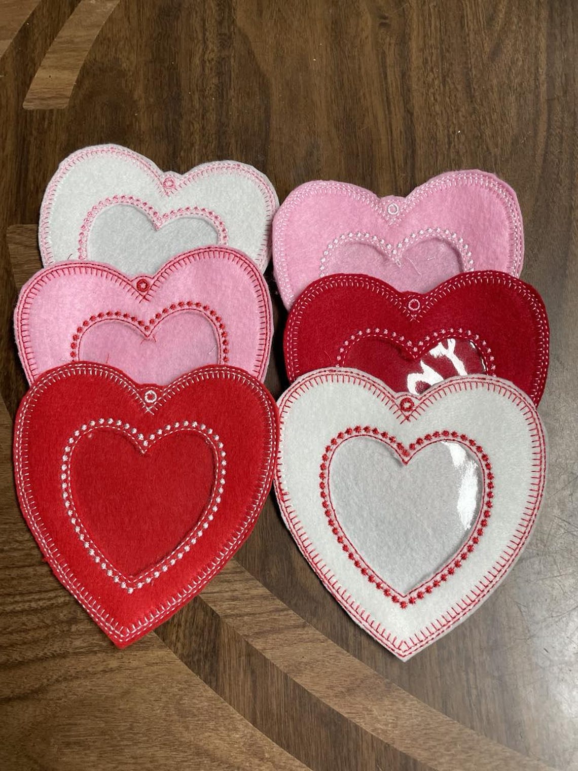 Valentine's Day Heart Pouches, Treat Bag, Gift Card. the Treat Pouch is ...