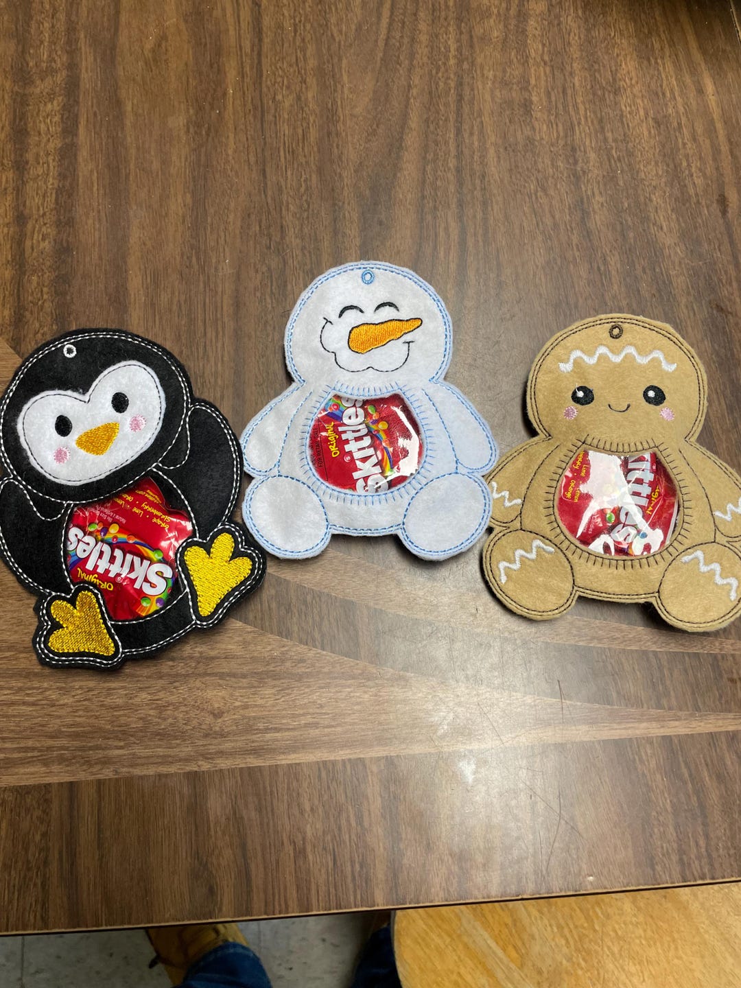 Christmas Snowman, Penguin, Gingerbread Man Treat Pouch, Treat Bag ...