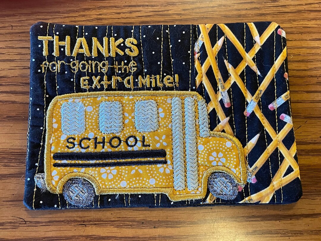 School Bus Driver Mug Rug, Coaster, Small Mat, Candle Mat - Etsy