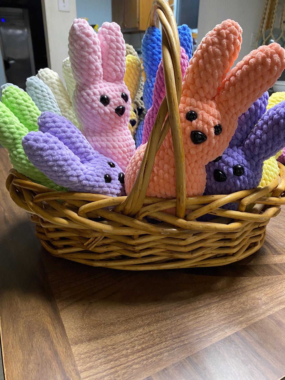 Easter Bunnies Peeps Stuffed With Safety Eyes. Easter Bunny Stuffed ...