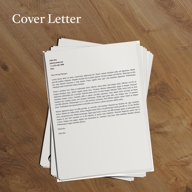 Resume and Cover Letter Template - Etsy